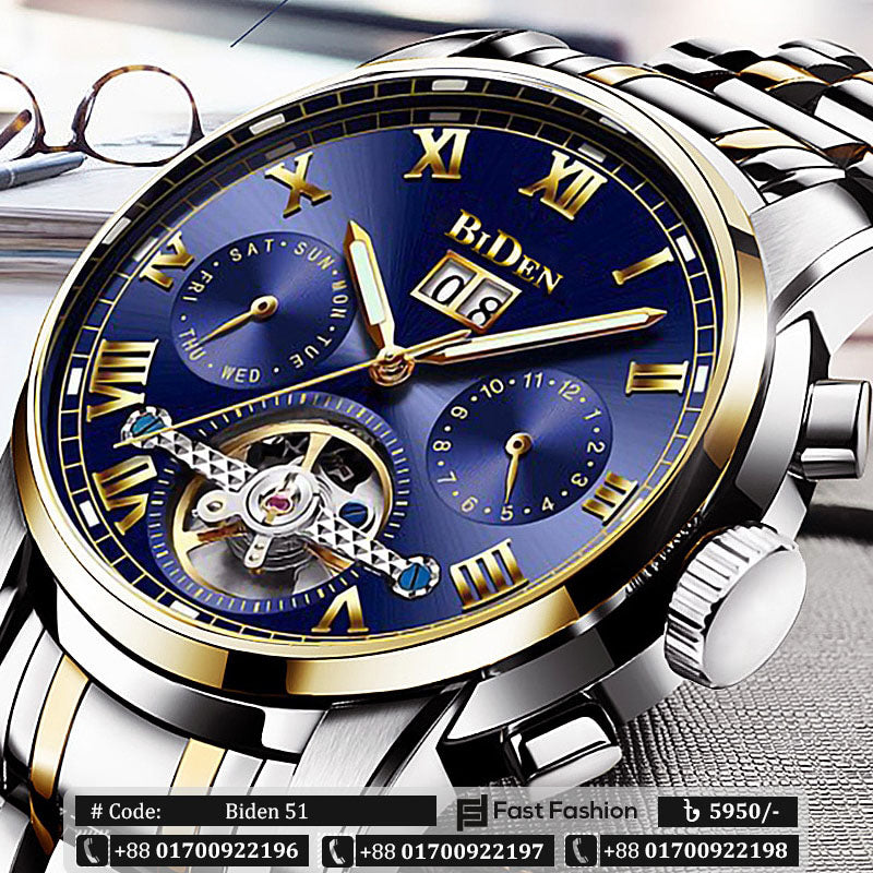 Original BIDEN Luxury Automatic Mechanical Watch - Biden 51 – Fast Fashion